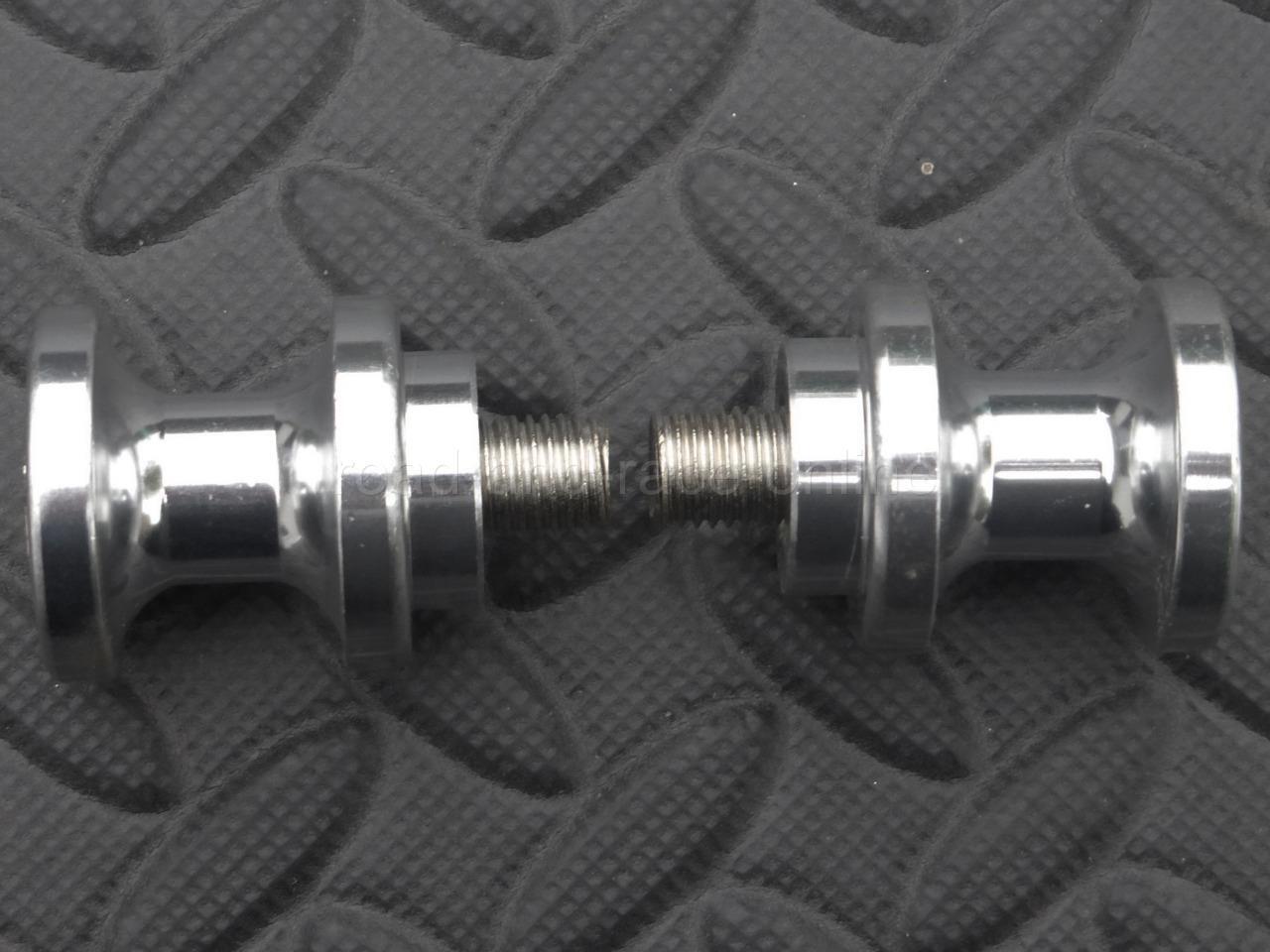 Motorcycle Paddock Stand Bobbins / Spools Large Cut Pair 10mm Silver ...