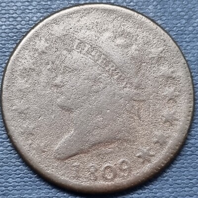 1809 Classic Head Large Cent 1c Better Grade VG - F Fine Details #80604 ...