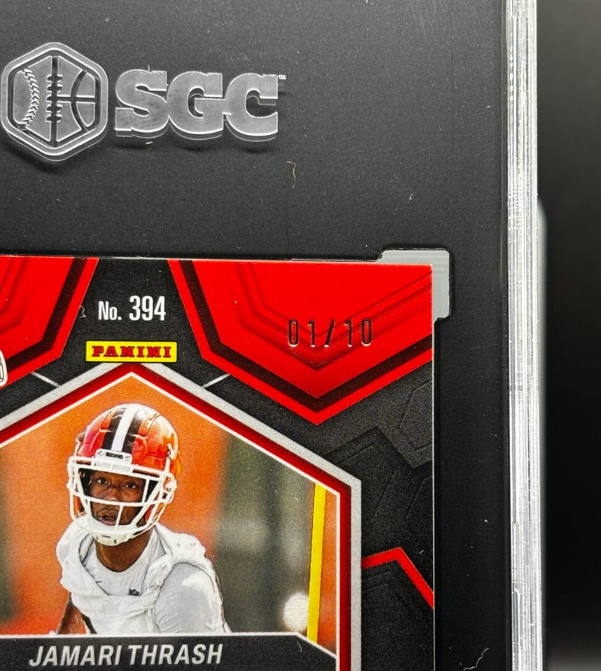 2024 Panini Mosaic JAMARI THRASH Green Fluorescent Prizm /10 SGC 9.5 ...