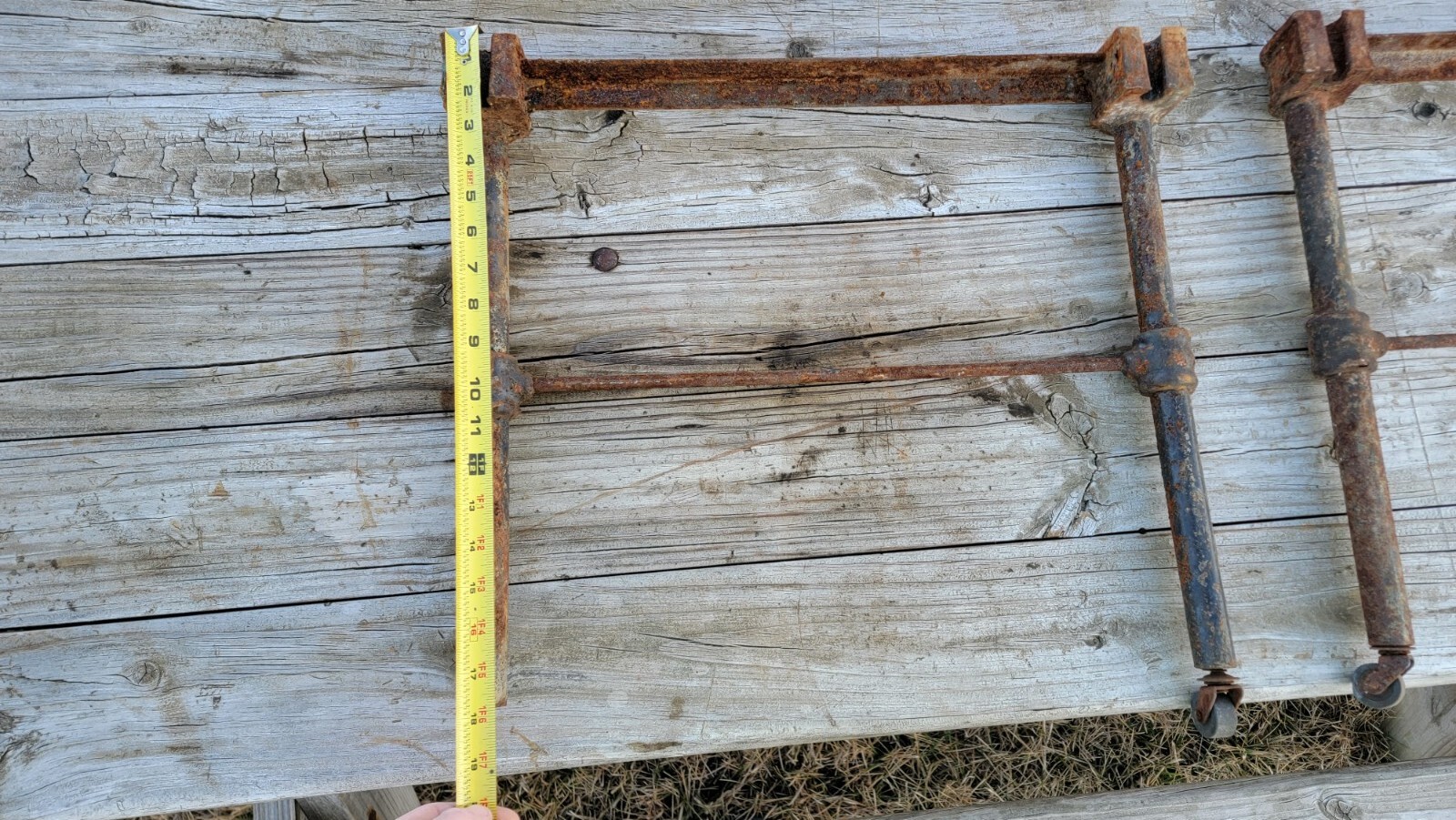 Antique Cast Iron Casket Mover Legs Vintage Rustic Coffin Metal Table ...