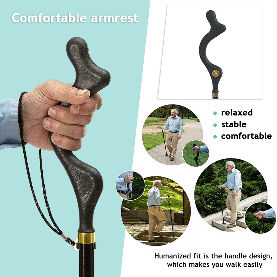 Walking Cane For Seniors Men With Handle Adjustable Stability Nonslip ...