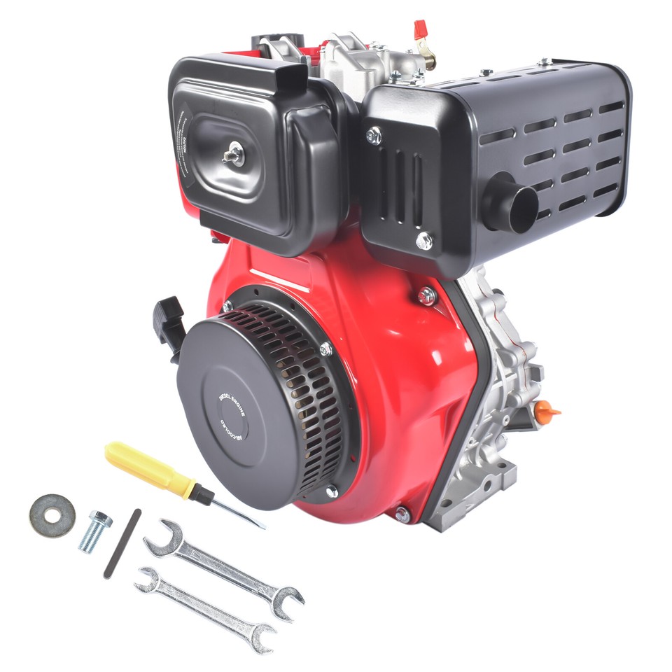 10HP 418CC 4 Stroke Diesel Engine 186F 6300W Single Cylinder Air Cooled ...