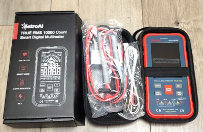ASTRO AI Auto-Ranging Color Screen Multimeter w/ Temp Probe and Case # ...