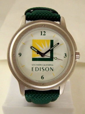 COLLECTIBLE EDISON MEN'S WATCH ANALOG EDISON DIAL AND GREEN BAND | eBay