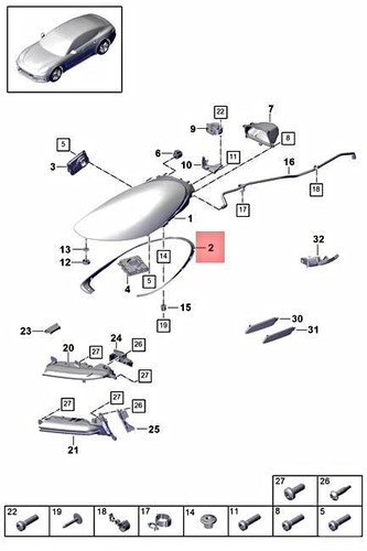 Genuine PORSCHE Panamera 971 Seal Left 971941119 | eBay