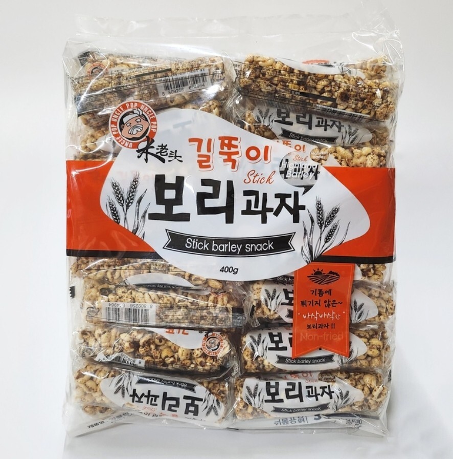 Korean Popular Snack UNCLE POP GILJJUKI Long Stick Barley Snack 400g X ...