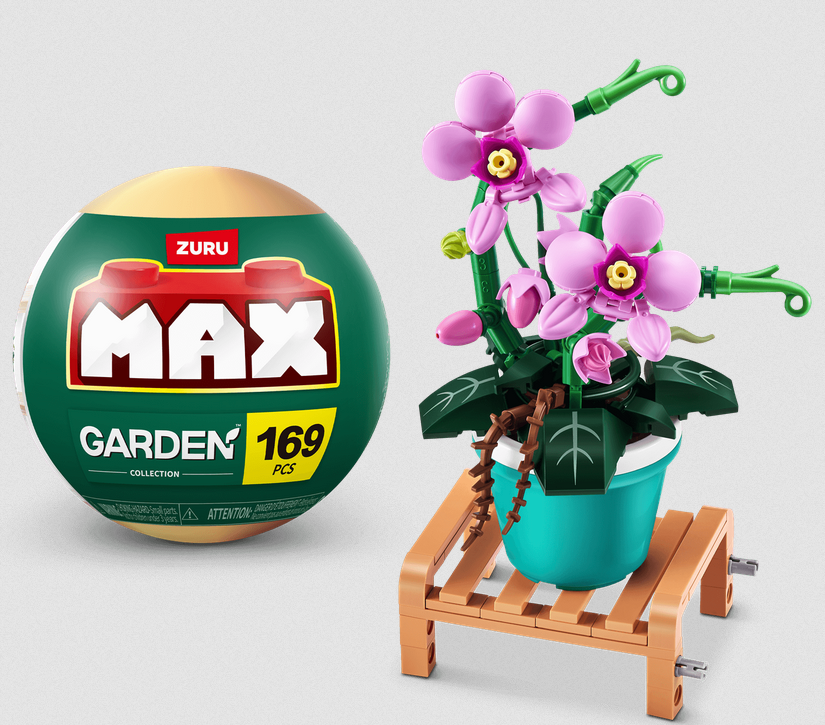 Zuru MAX Premium Building Bricks, Garden Collection: Plant Stand, Pot ...