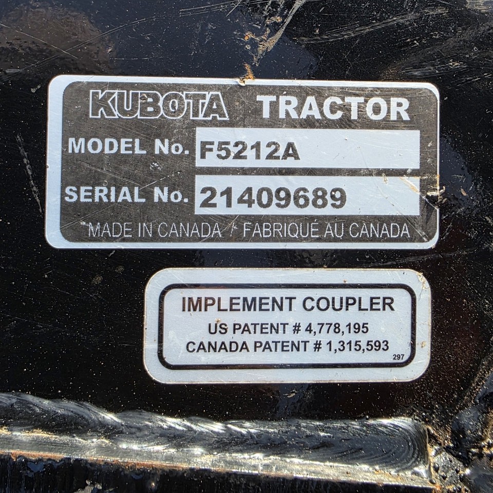 KUBOTA F3710 F2690 F3060 F2880 F2560 TRACTOR F5220B QUICK HITCH SNOW ...
