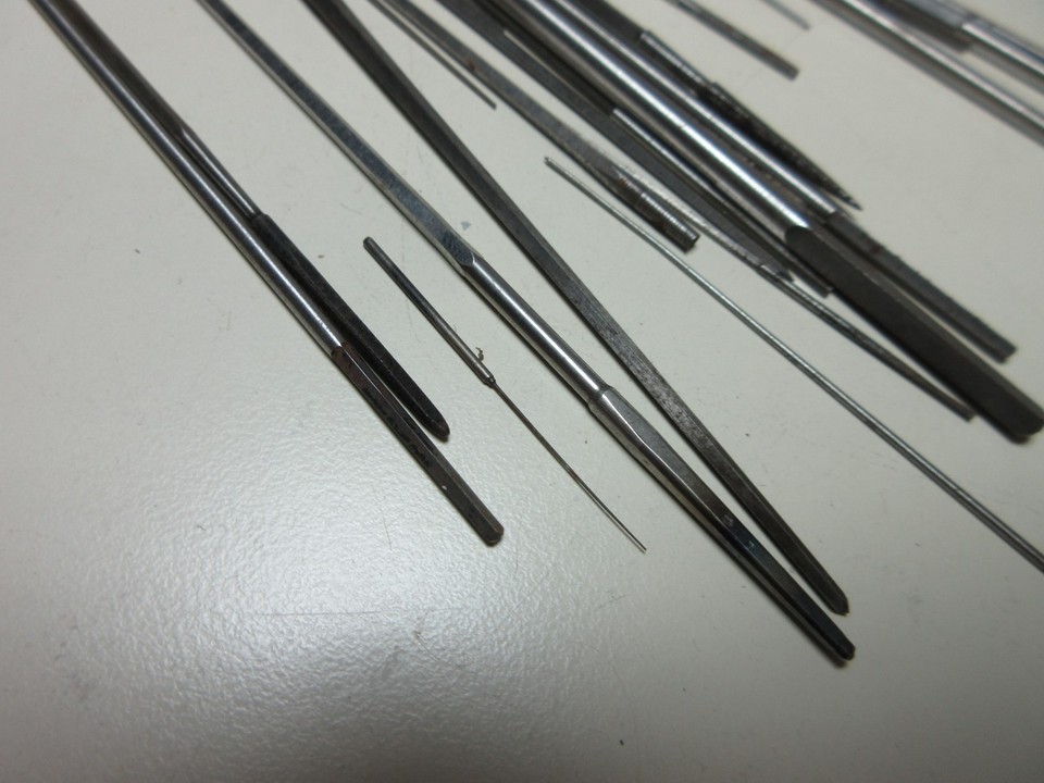 WATCHMAKER CUTTING BROACHES LOT JEWELER BENCH WATCH REPAIR TOOLS #116 ...