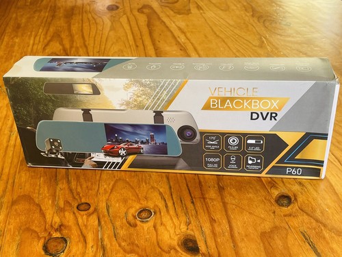 Vehicle Blackbox DVR Rearview Mirror Dual Channel Recoder P60 Brand New ...