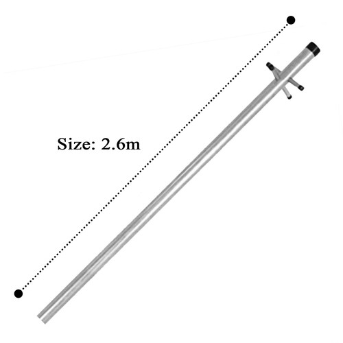 2.2m Heavy Duty Washing Line Post Pole ft Clothes Support W/ Ground ...