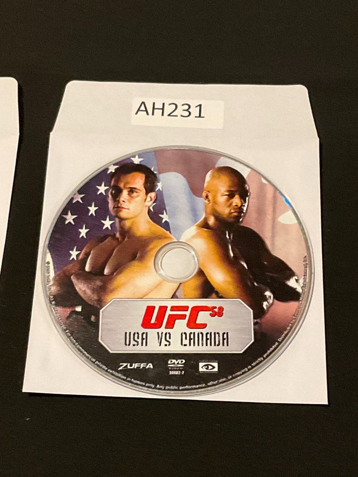 UFC 58 - USA vs. Canada (DVD, 2006) DISC ONLY. No Case #AH231 ...