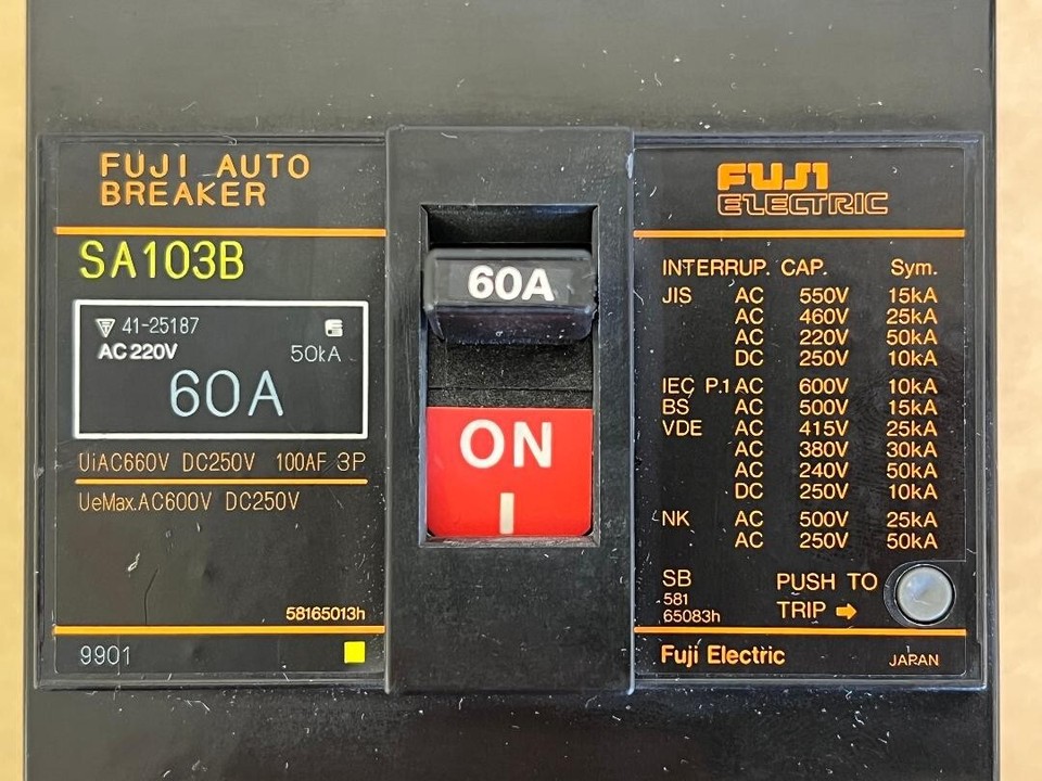 FUJI AUTO BREAKER SA103B 60A 60AMP 3POLE | eBay