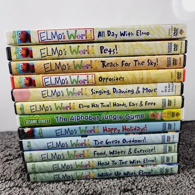Elmos World Sesame Street DVD Lot 12 Kids | Grelly USA