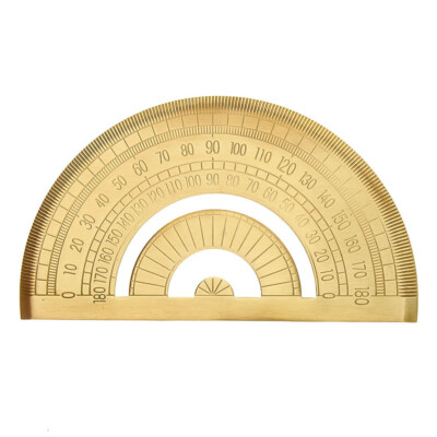 4pcs Math Geometry Brass Ruler Sets Protractor Triangles Measuring Tool ...