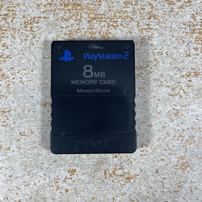 Sony PlayStation 2 PS2 8MB Memory Card Black SCPH-10020 N1158 ...