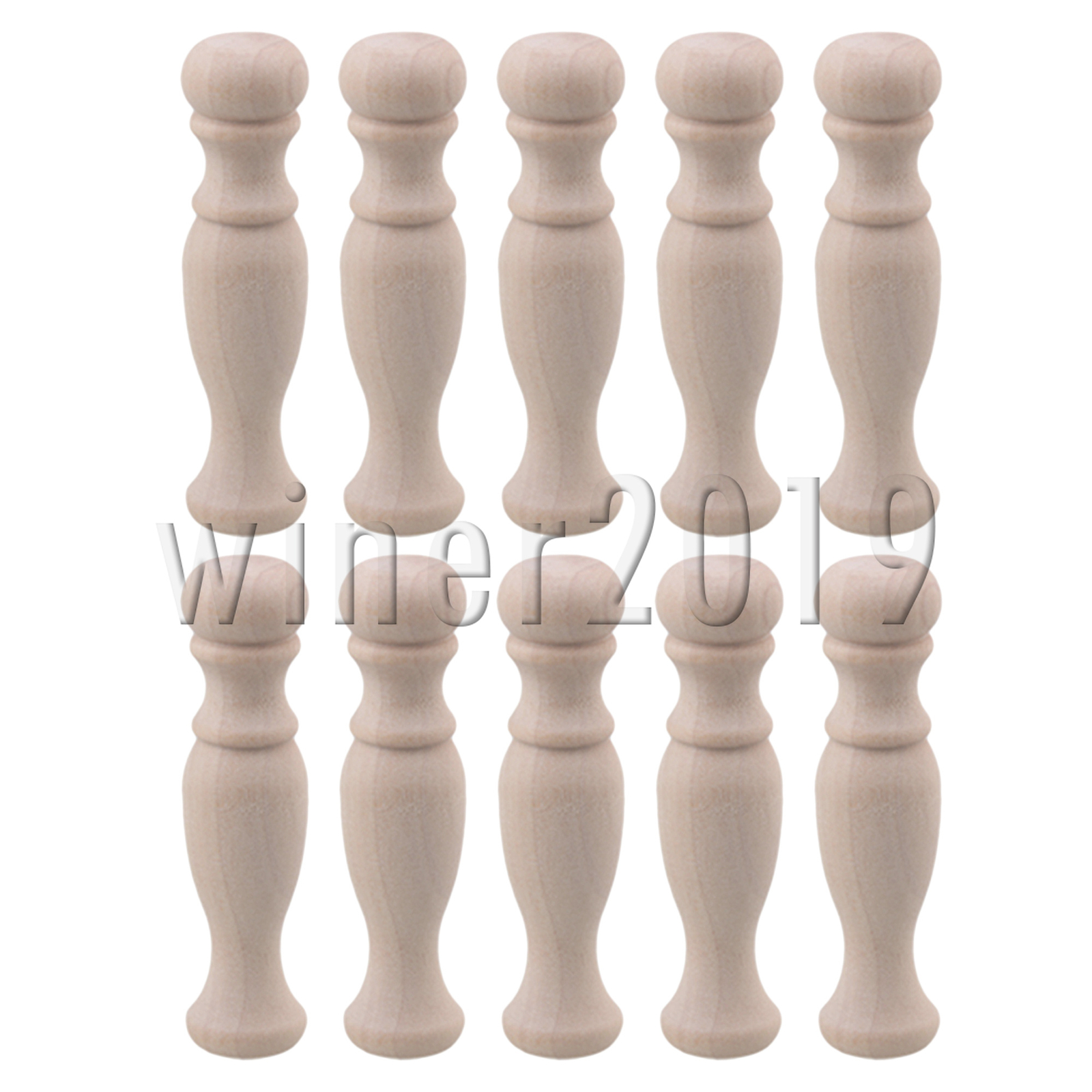 Unfinished Wood Baluster Spindles for DIY Woodworking 2.83" x 0.71 ...