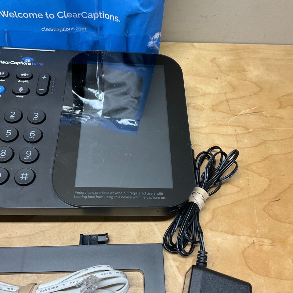 Clear Captions Blue Telephone For Hearing Impaired Amplified Captioning ...