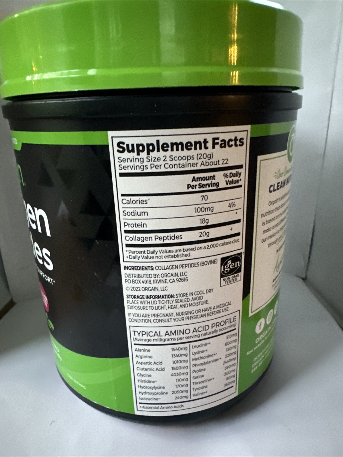 Orgain Collagen Peptide Protein - 16 oz Unflavored | eBay