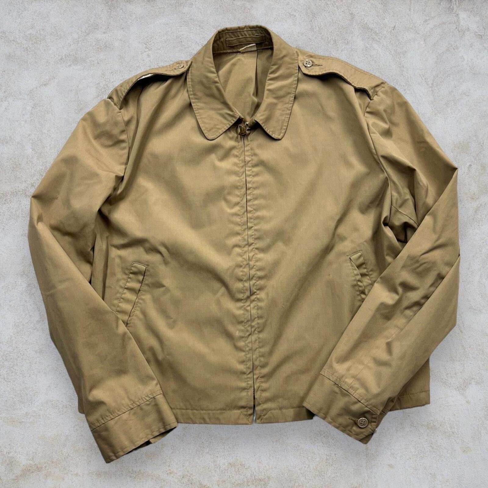 VINTAGE 1940s US ARMY CREIGHTON BASIC TAN KHAKI DRESS… - Gem