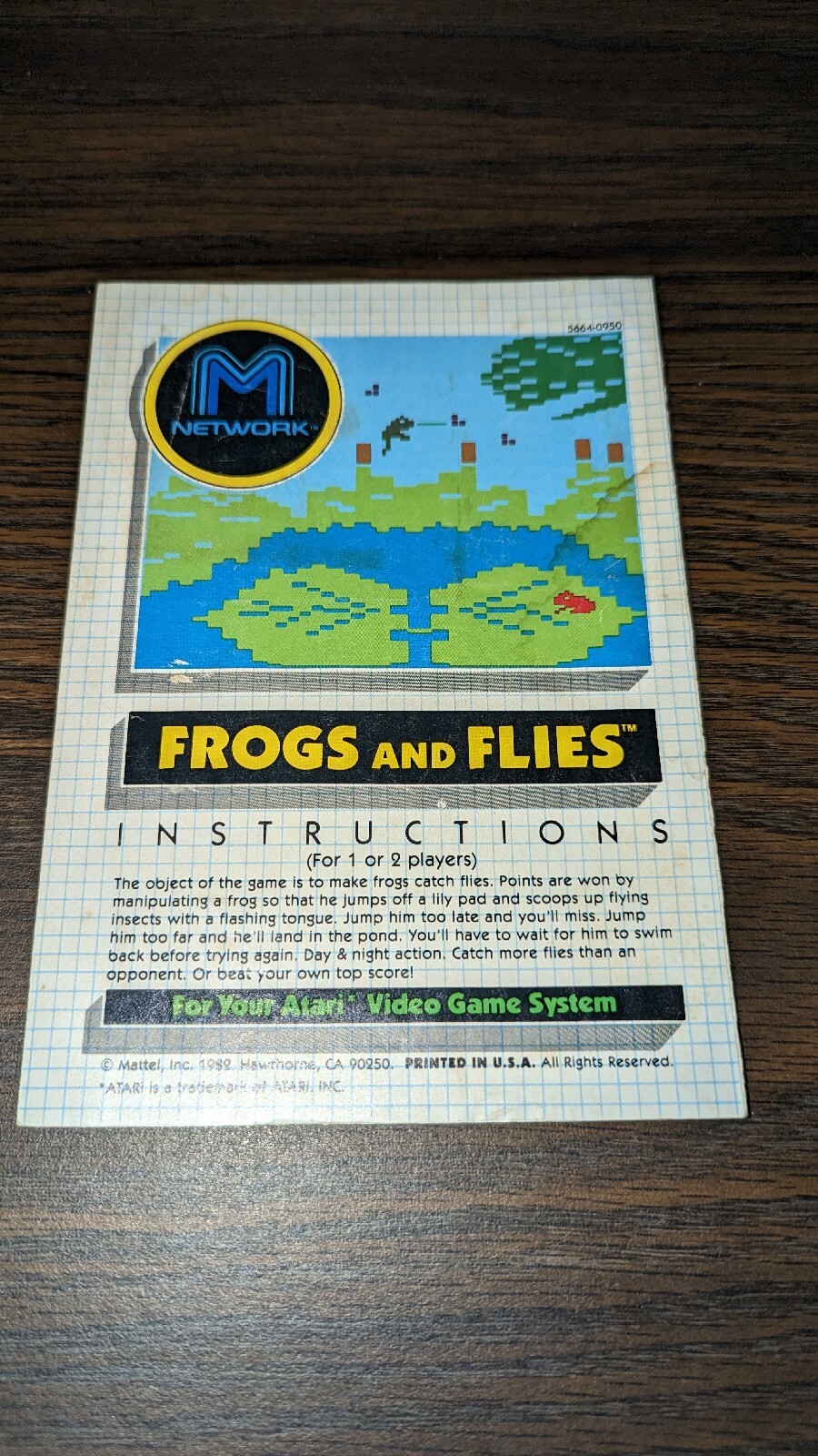 Atari 2600 1982 Frogs and Flies Mattel M Network Manual Instructions ...