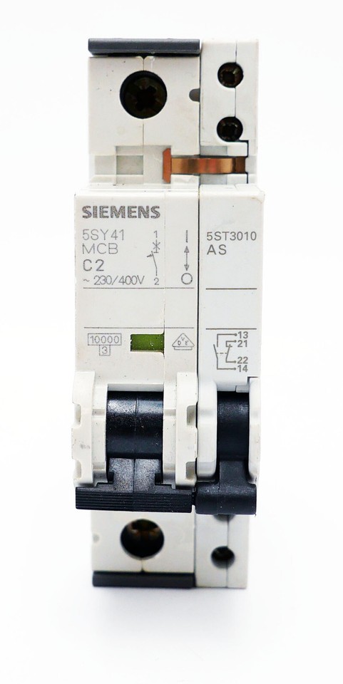 Siemens Circuit Breaker 5SY4102-7 MCB C2 + 5ST3010 AS 230/400V -used ...