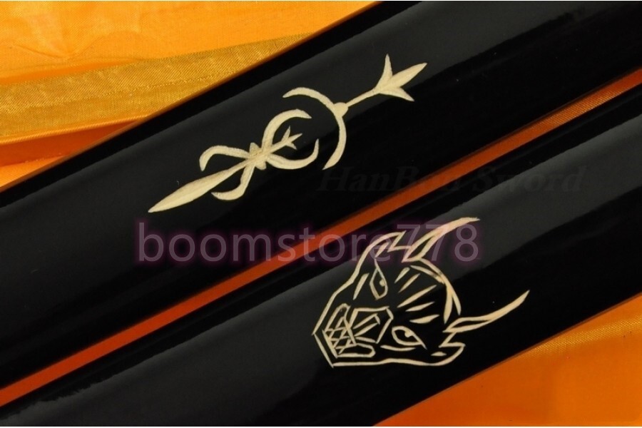 Kill Bill Katana Set Swords Damascus Folded steel clay tempered blade ...