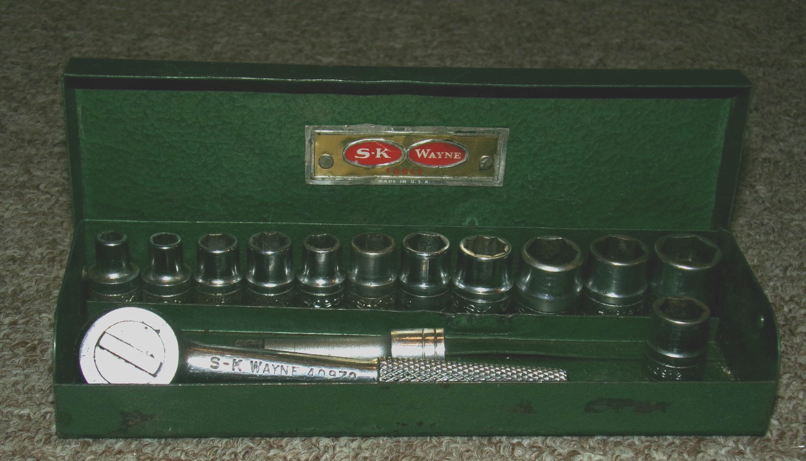 Vintage SK Wayne 14 Piece 1/4" Drive Socket Set in Case LOOK !!!! | eBay