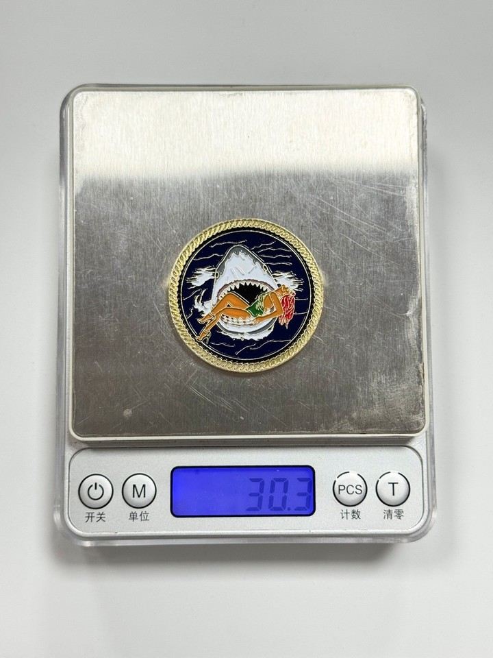BFMC 68 Florida Challenge Coin, Unique Shark & Figure Design ...