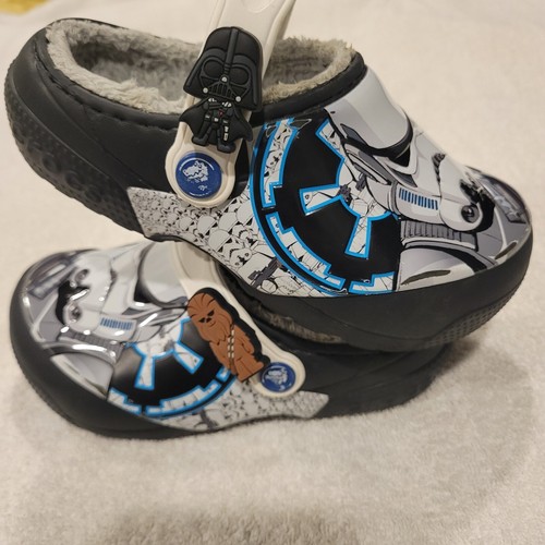 Crocs Kids Star Wars Unisex C11 Stormtrooper Clog Fur Lined New Charms ...