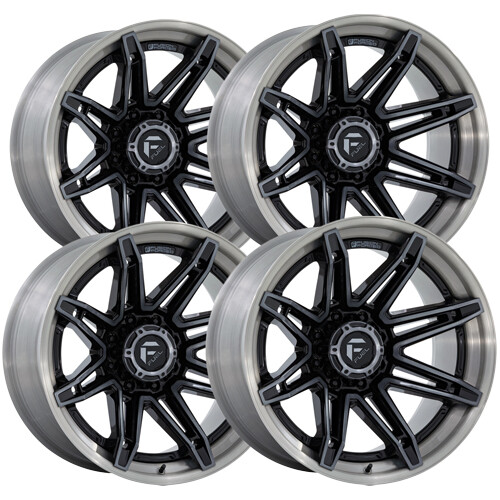 (Set of 4) Fuel Fusion Forged FC401 Brawl 20x10 6x5.5" Black/Tint ...