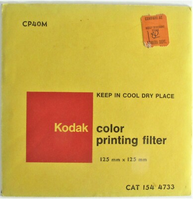 Kodak Color Printing Filter CP40M 125mm x 125mm | eBay