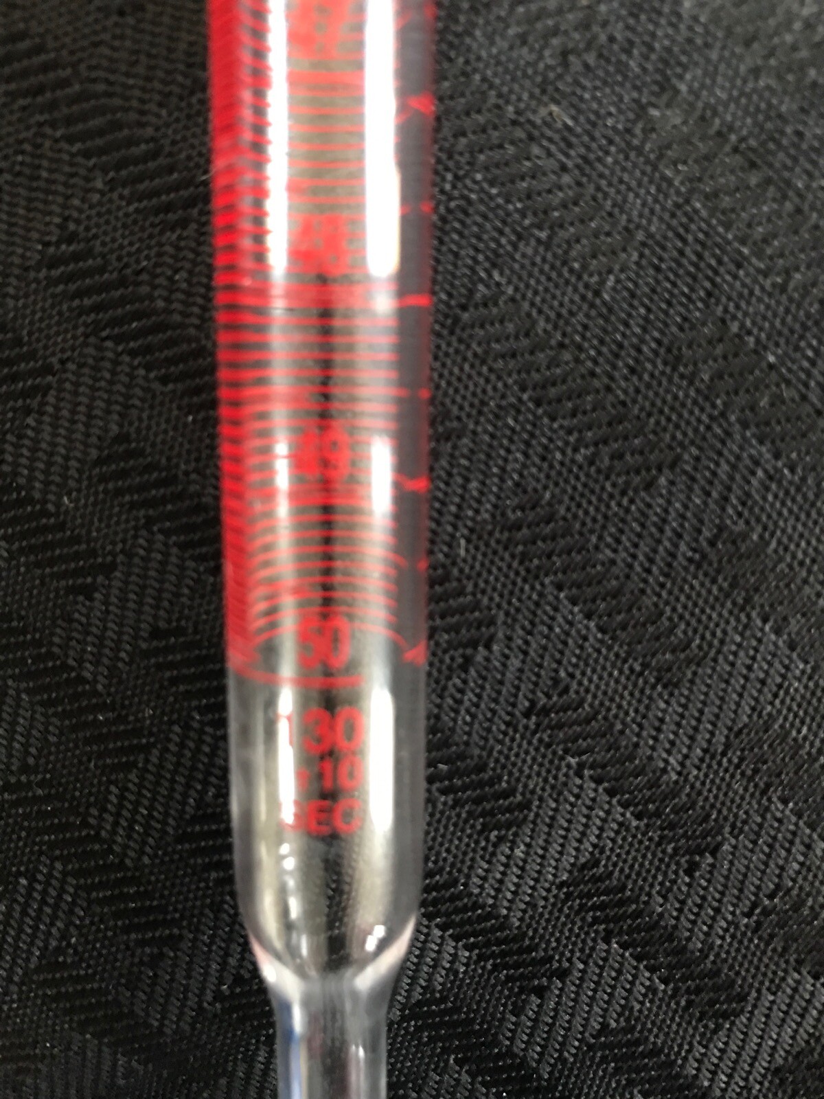 CORNING PYREX TD 50mL Glass Buret Class A Graduated 2mm PTFE Stopcock ...