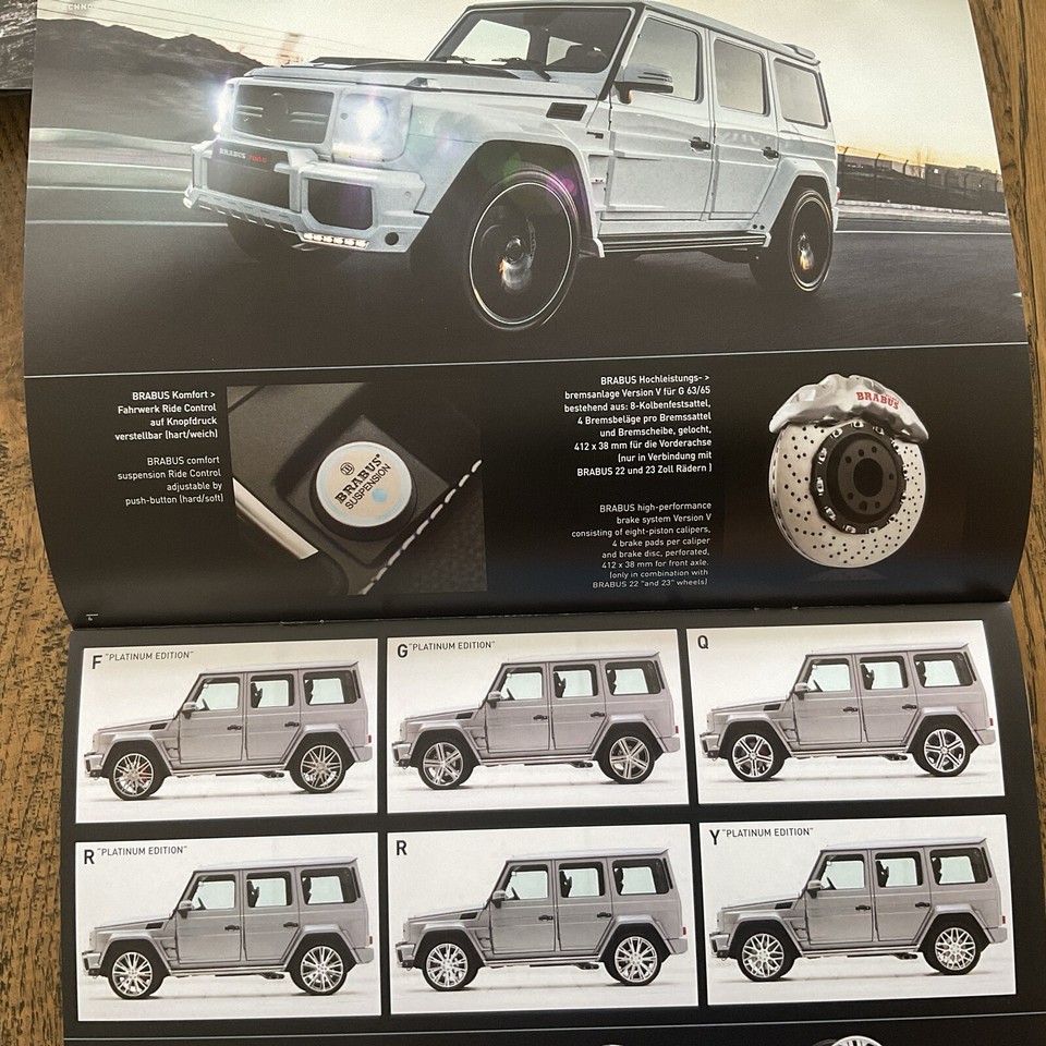 2016 MERCEDES BENZ G CLASS V12 800 G63 G65 AMG BRABUS BROCHURE | eBay