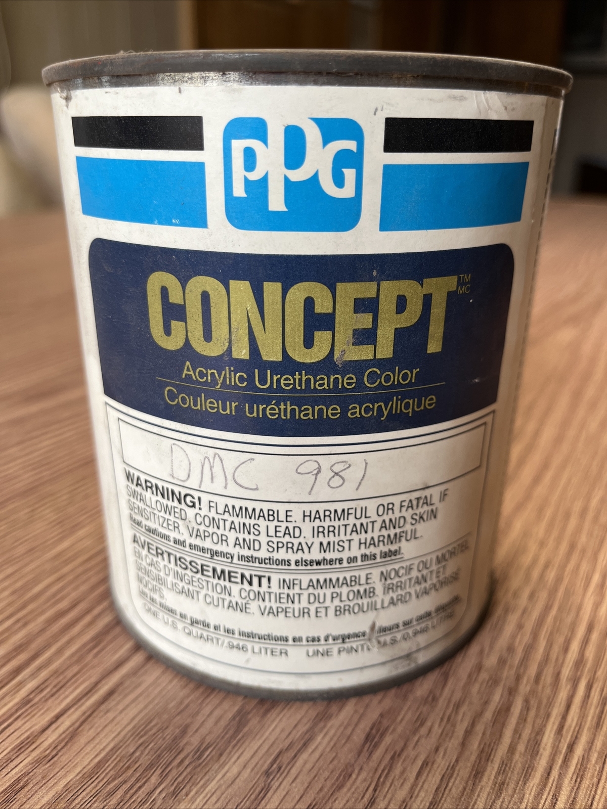 PPG CONCEPT DMC981 Qt. 2k Mixing Base Color Aluminum Fine NOS for sale ...