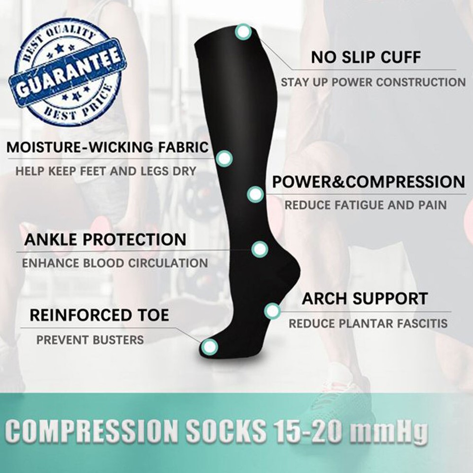 Thigh High Compression Stockings 20-30 mmHg Medical Surgical Socks ...