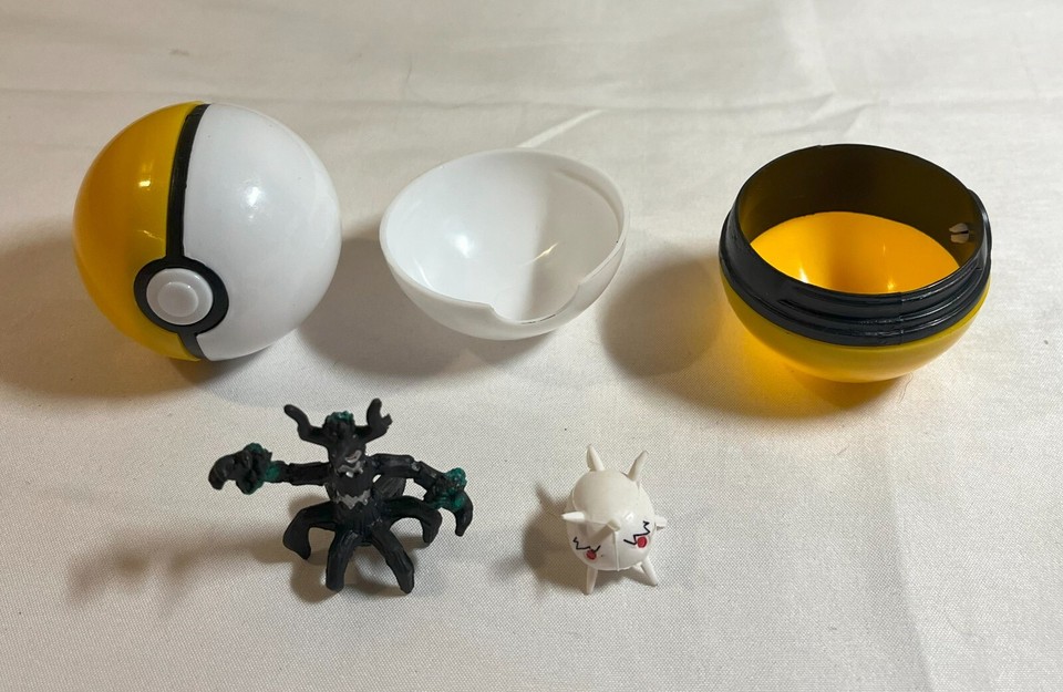 Nintendo Pokemon - 2 Yellow Pokeballs with Figures | eBay