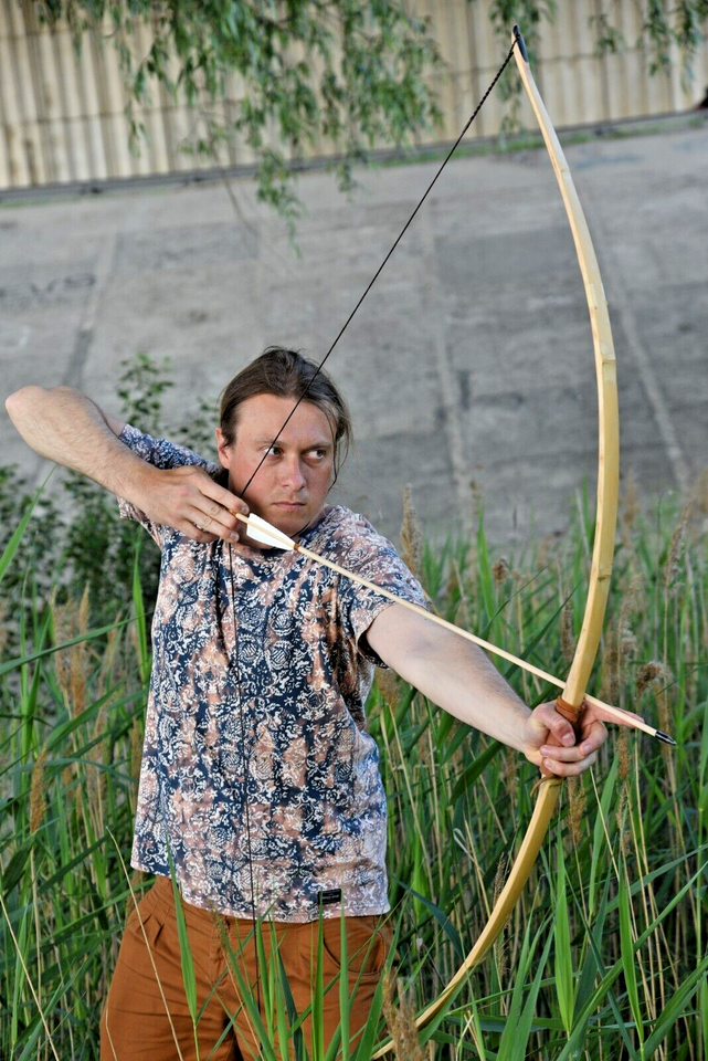 Traditional Archery Wooden Long Bow 71", Medieval England Longbow ...