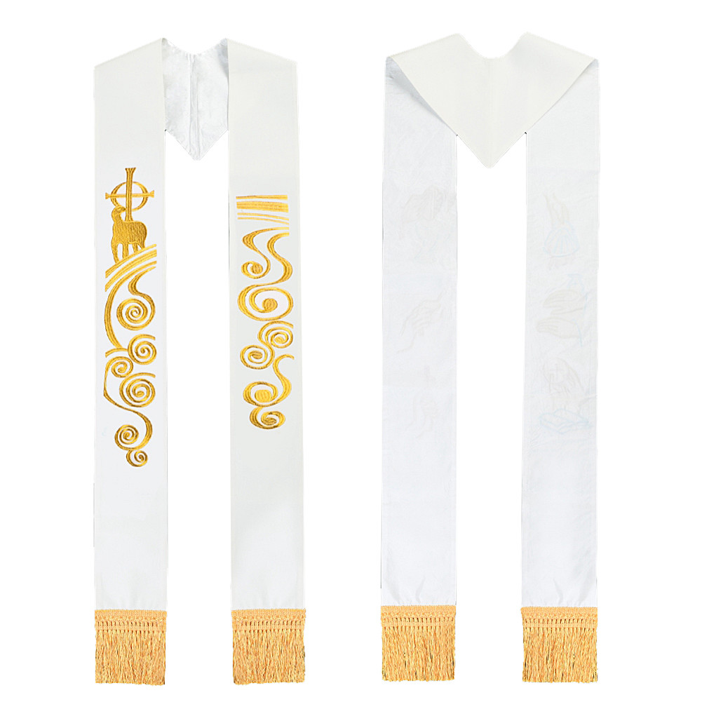 Christian Catholic Lamb of God Coss Embroidery Stole Pastor Clergy ...
