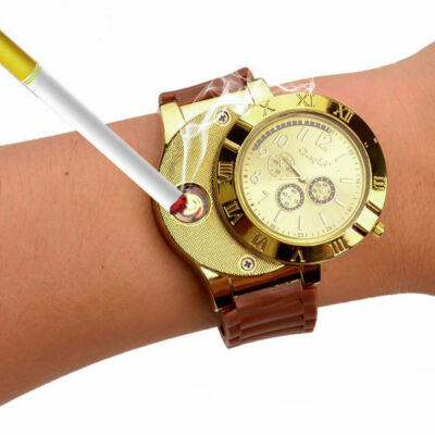 USB Rechargable Electric Windproof Fireless Cigarette Lighter Quartz ...