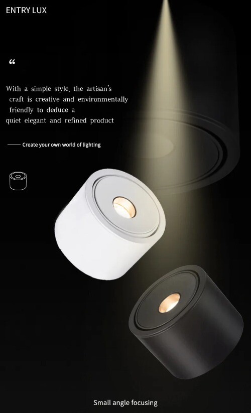 Led Spotlight Dimmable Ultra-thin Small Beam Angle Spotlights 3°8°15°24 ...