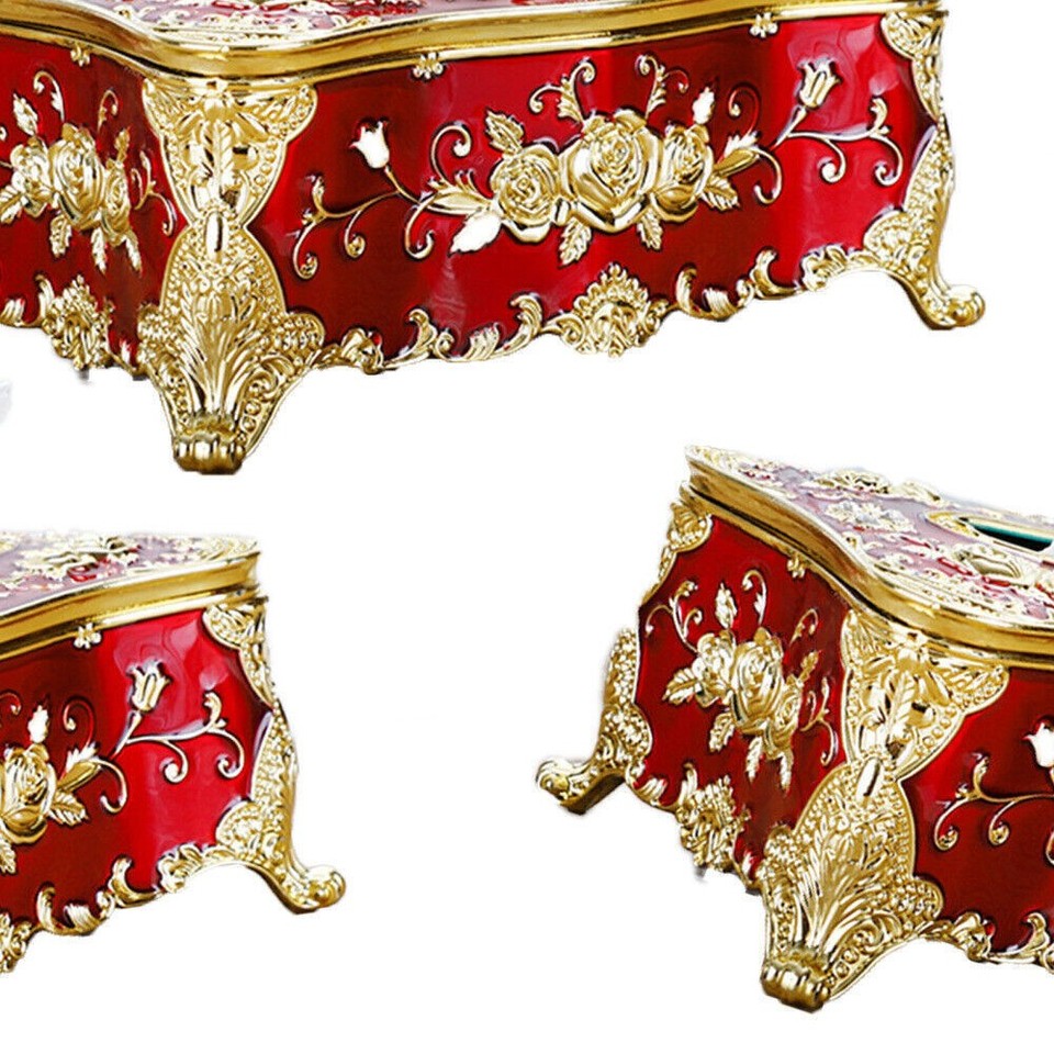 Tissue Box Dispenser Paper Storage Holder Napkin Case Organizer Floral ...