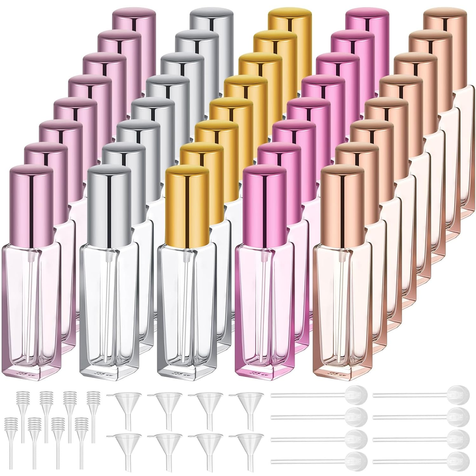 40 Pcs 10Ml Perfume Travel Refillable, Mini Cologne Perfume Bottles ...
