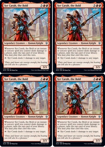 MTG - 4x SYR CARAH, THE BOLD - Throne of Eldraine (U) | eBay