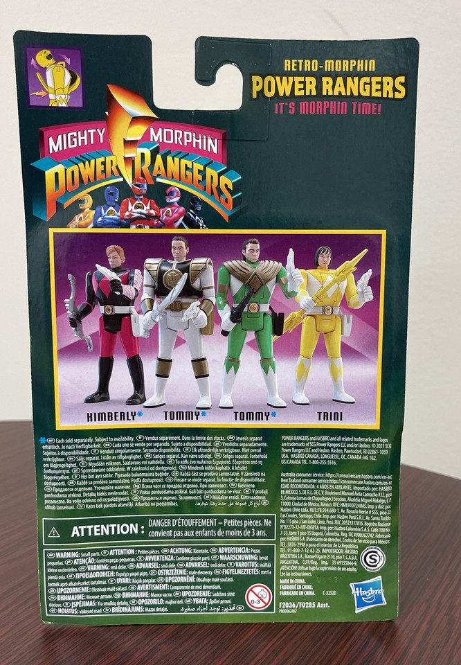 Mighty Morphine Power Rangers Retro Morphin Trini Yellow Ranger Action ...