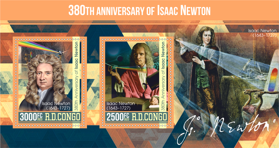 Stamps. Isaac Newton 1+1 sheets perforated NEW 2023 year | eBay