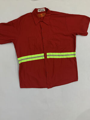 Red Kap Reflective Work Shirts Hi Vis XL Industrial Uniform #B26 | eBay