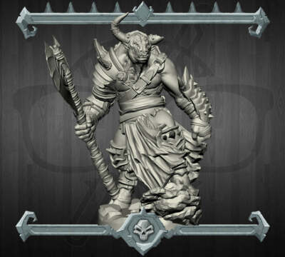 Dread Minotaur | Berserker miniature for Tabletop games like D&D and War Gaming | eBay