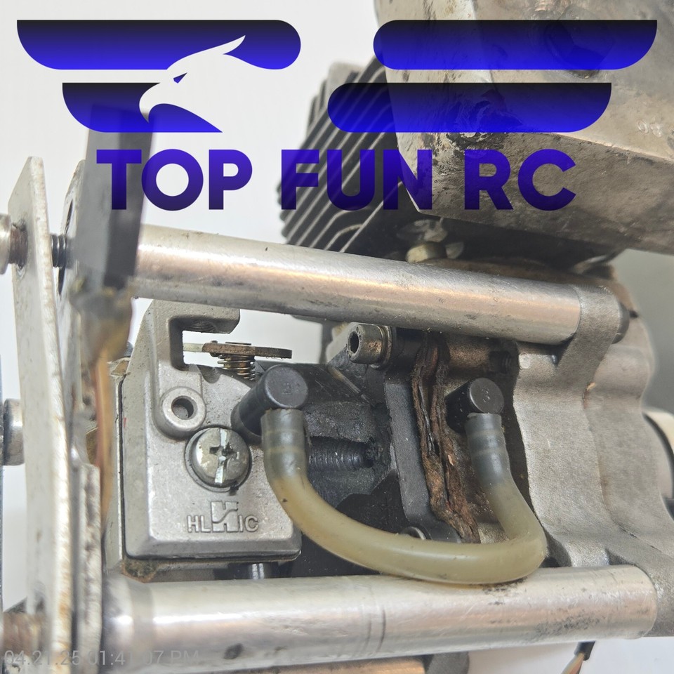 26cc RC Gas Airplane Motor, Electronic Ignition-Side Exhaust, Rear Carb ...