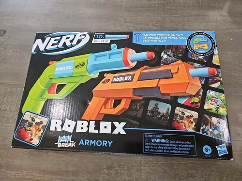 ROBLOX x NERF Dart Gun Elite Jail Break Armory 2-Pack with Digital In ...